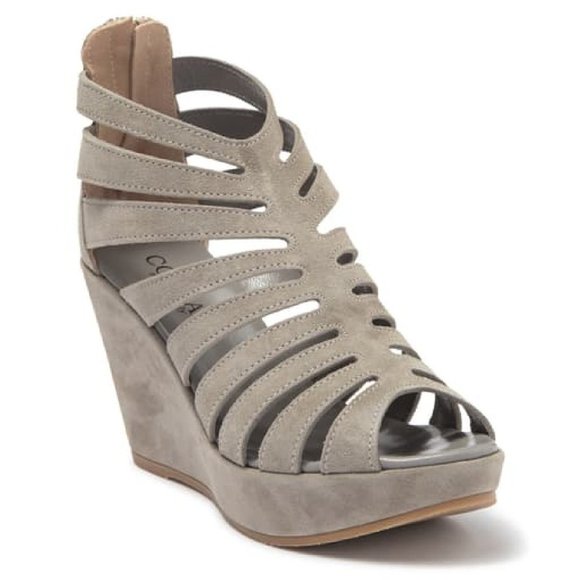 Cordani | Shoes | New Cordani Electra Wedge Sandal Gray | Poshmark